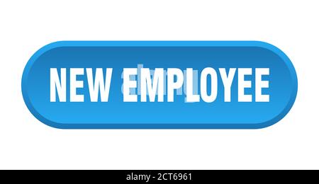 new employee button. rounded sign isolated on white background Stock ...
