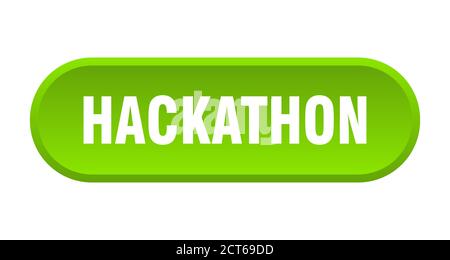 hackathon button. rounded sign isolated on white background Stock ...