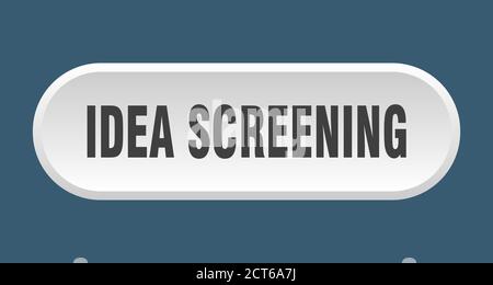 idea screening button. rounded sign isolated on white background Stock ...