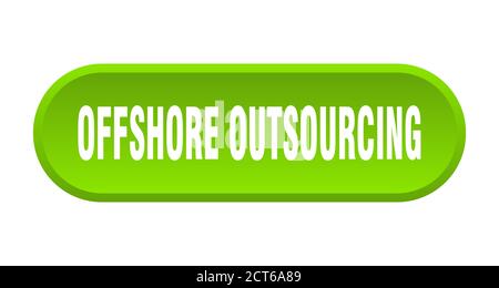 offshore outsourcing button. rounded sign isolated on white background ...