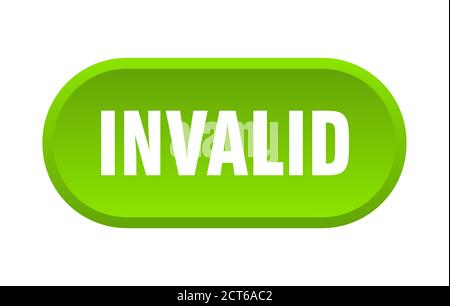 invalid button. rounded sign isolated on white background Stock Vector ...