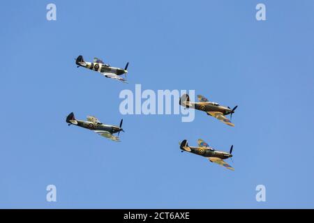 RAF Hurricane II on display inside the Spitfire and Hurricane memorial ...