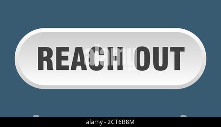 reach out button. rounded sign isolated on white background Stock ...