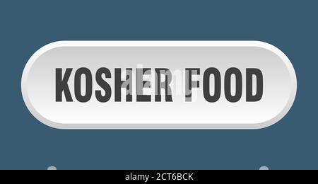 kosher food button. rounded sign isolated on white background Stock ...