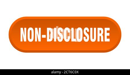 non-disclosure button. rounded sign isolated on white background Stock ...