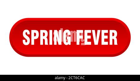 spring fever button. rounded sign isolated on white background Stock ...