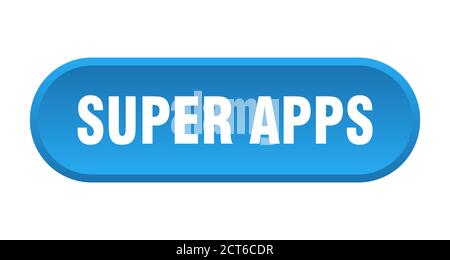 super apps button. rounded sign isolated on white background Stock ...