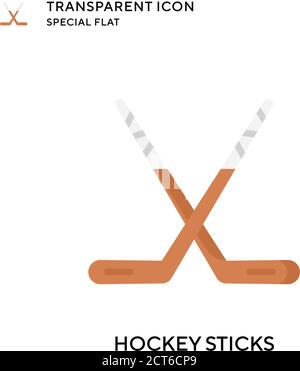 Hockey sticks and puck. Equipment for playing on ice. Winter sport ...