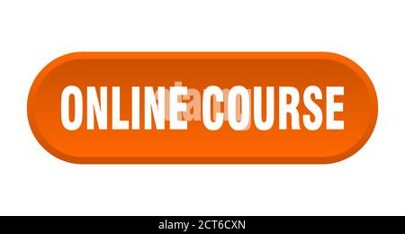 online course button. rounded sign isolated on white background Stock ...