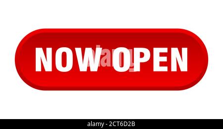 now open button. rounded sign isolated on white background Stock Vector ...