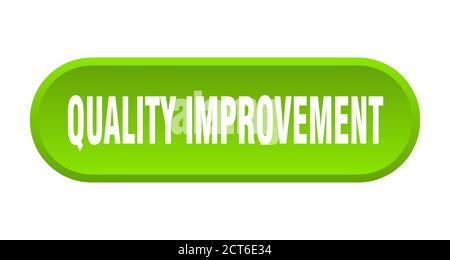 quality improvement button. rounded sign isolated on white background ...