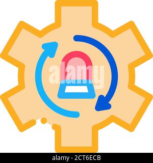 signalization code mistake working process isometric icon vector ...
