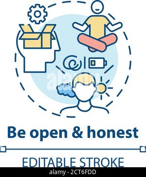 Be open and honest concept icon Stock Vector Image & Art - Alamy