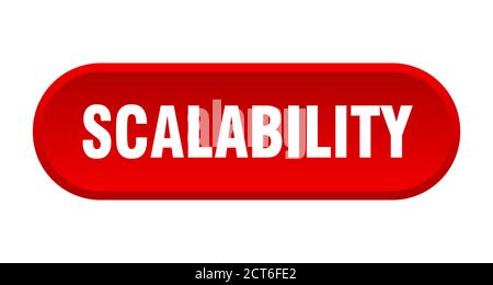 scalability red 3d square isolated speech bubble Stock Vector Image ...