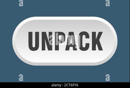 unpack button. rounded sign isolated on white background Stock Vector ...