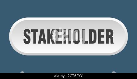 stakeholder button. rounded sign isolated on white background Stock ...