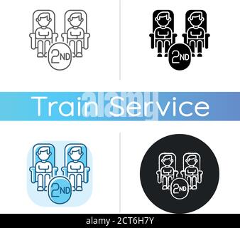 Train seats icon. Outline train seats vector icon for web design ...