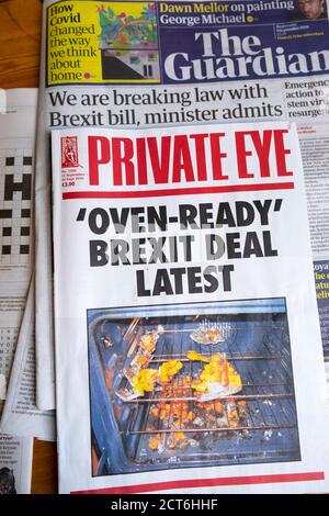 Private Eye magazine front cover Boris Johnson 'Oven-Ready' Brexit Deal ...
