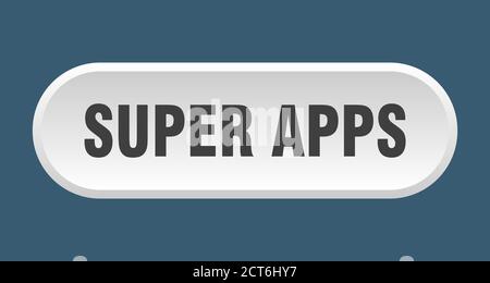 super apps button. rounded sign isolated on white background Stock ...