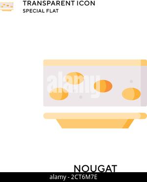 Turron or torrone, almond nougat. Nut candy drawing. Isolated vector ...