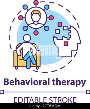 CBT or Cognitive Behavioural Therapy Vector Illustration with Person ...