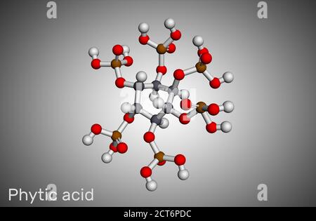 inositol (myo-inositol) molecule. 3D rendering. Inositol and its ...