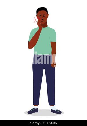 Tooth with strong pain ache dental icon isolated on blue background ...