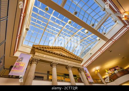 Interior of the Cornwall Centre shopping mall in downtown Regina ...