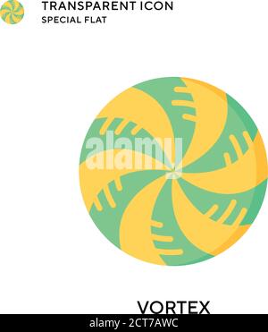 Neon black hole spiral shape vortex portal red color vector ...