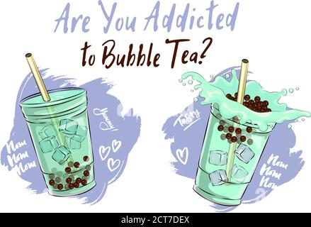 coffee and bubble tea with the slogan Stock Vector Image & Art - Alamy