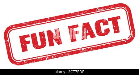FUN FACT red grungy rectangle stamp sign Stock Photo - Alamy