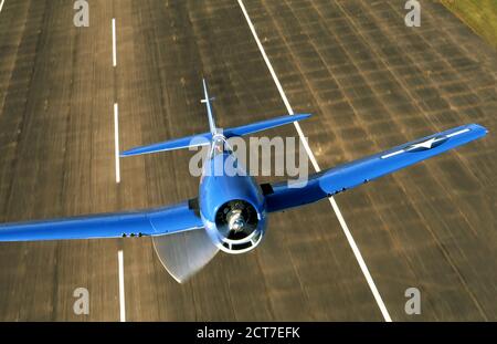Grumman F6F-3 Hellcat WWII Navy fighter on static display at the Naval ...