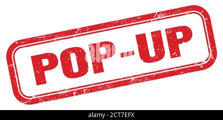 POP-UP red grungy rectangle stamp sign Stock Photo - Alamy