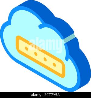 messaging cloud storage isometric icon vector illustration Stock Vector ...