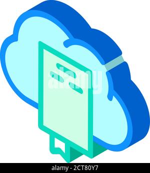 messaging cloud storage isometric icon vector illustration Stock Vector Image & Art - Alamy