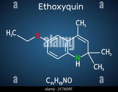 Ethoxyquin antioxidant food preservative molecule. Also used to control ...