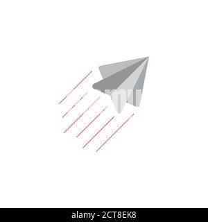 paper air plane swoosh gradient design vector Stock Vector Image & Art ...