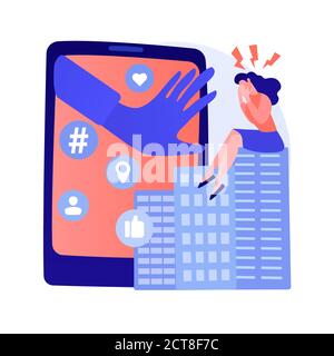 Digital overload abstract concept vector illustration Stock Vector ...