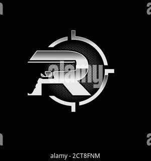 A vector Illustration of Letter R with Gun and Tactical logo company ...