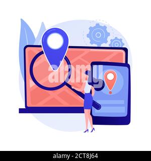 Cross-device tracking abstract concept vector illustration Stock Vector ...