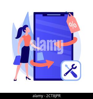 Refurbished device abstract concept vector illustration Stock Vector ...