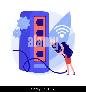 ethernet router cartoon vector illustration Stock Vector Image & Art ...