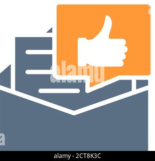 Reference letter color icon. Recommendation letter. Employment ...