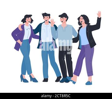 Business team joint task solution and cooperation concept with people ...