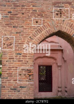 Wall at site of the Jallianwala Bagh Massacre, AKA the Amritsar ...
