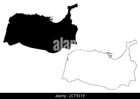 Tangier City (Kingdom of Morocco, Tanger-Tetouan-Al Hoceima Region) map ...