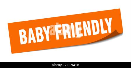 baby friendly sticker. square isolated peeler sign. label Stock Vector ...