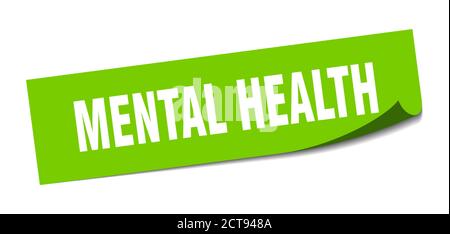 mental health sticker. mental health square isolated sign. mental ...