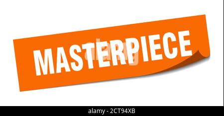 masterpiece sticker. square isolated peeler sign. label Stock Vector ...