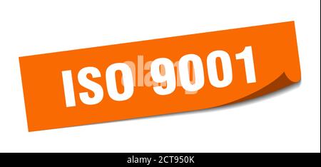 iso 9001 sticker. iso 9001 square isolated sign. iso 9001 label Stock ...
